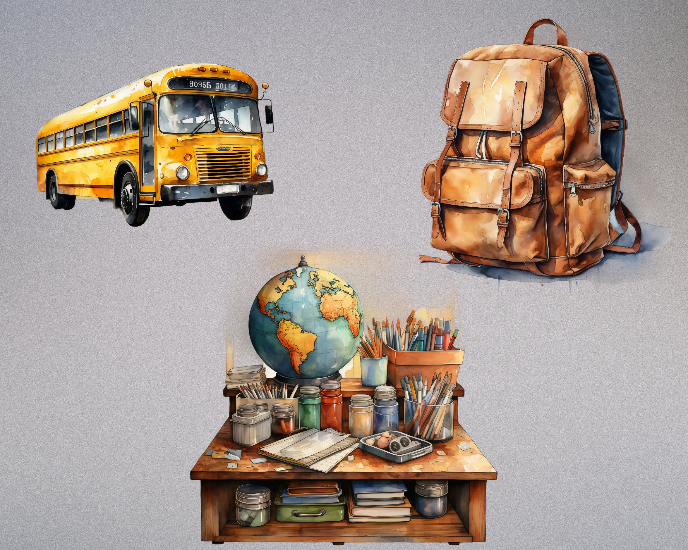 Back to School Clipart School Clipart Set Back to School - Etsy