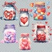 Love Jar Clipart Bundle, Watercolor Valentine Clipart Valentine Hearts ...
