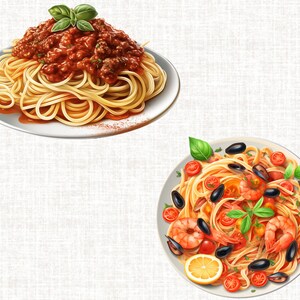 Italian Pasta Clipart, Watercolor Italian Food Png, Pasta Art ...