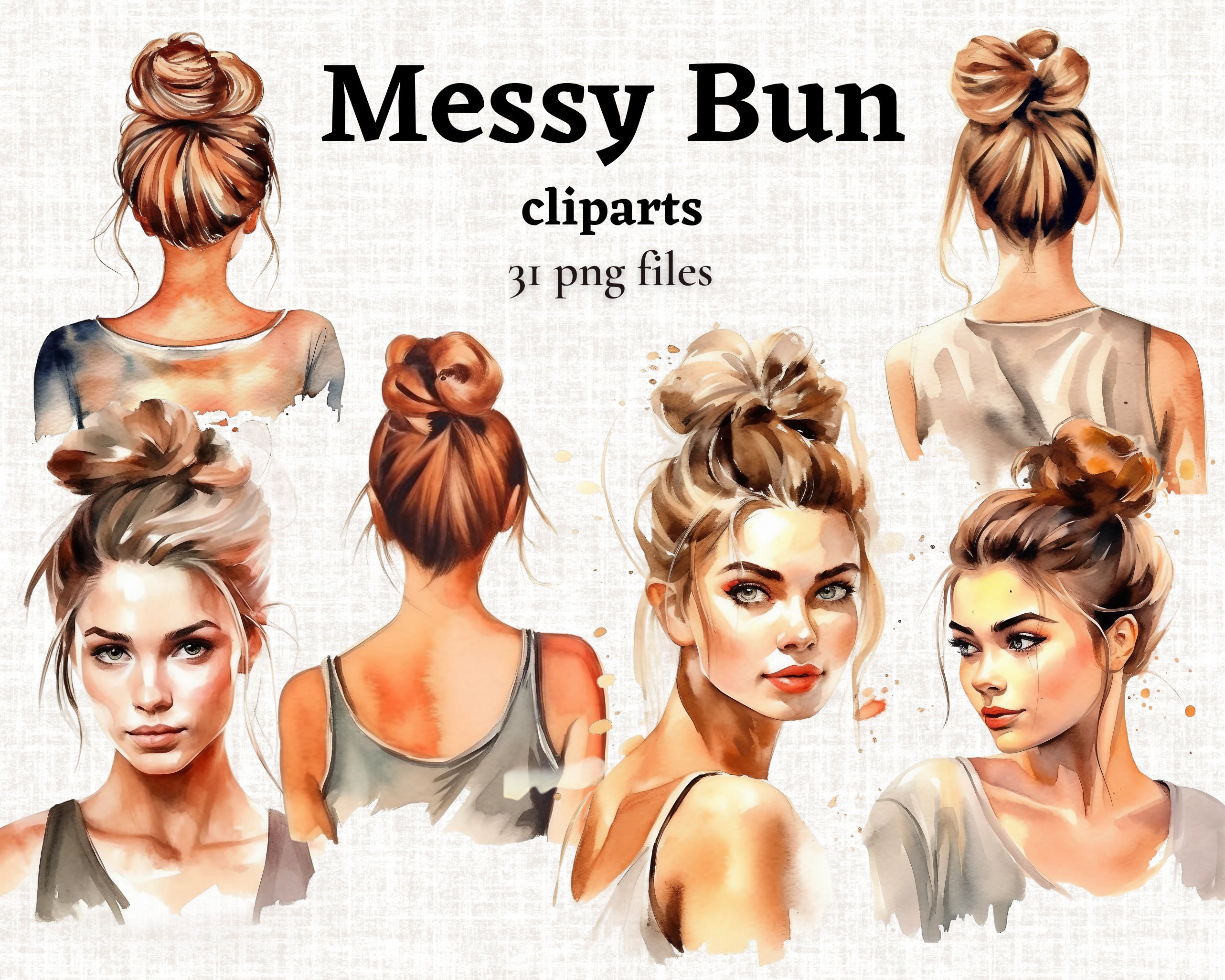 Bouffant Hair Clip Art