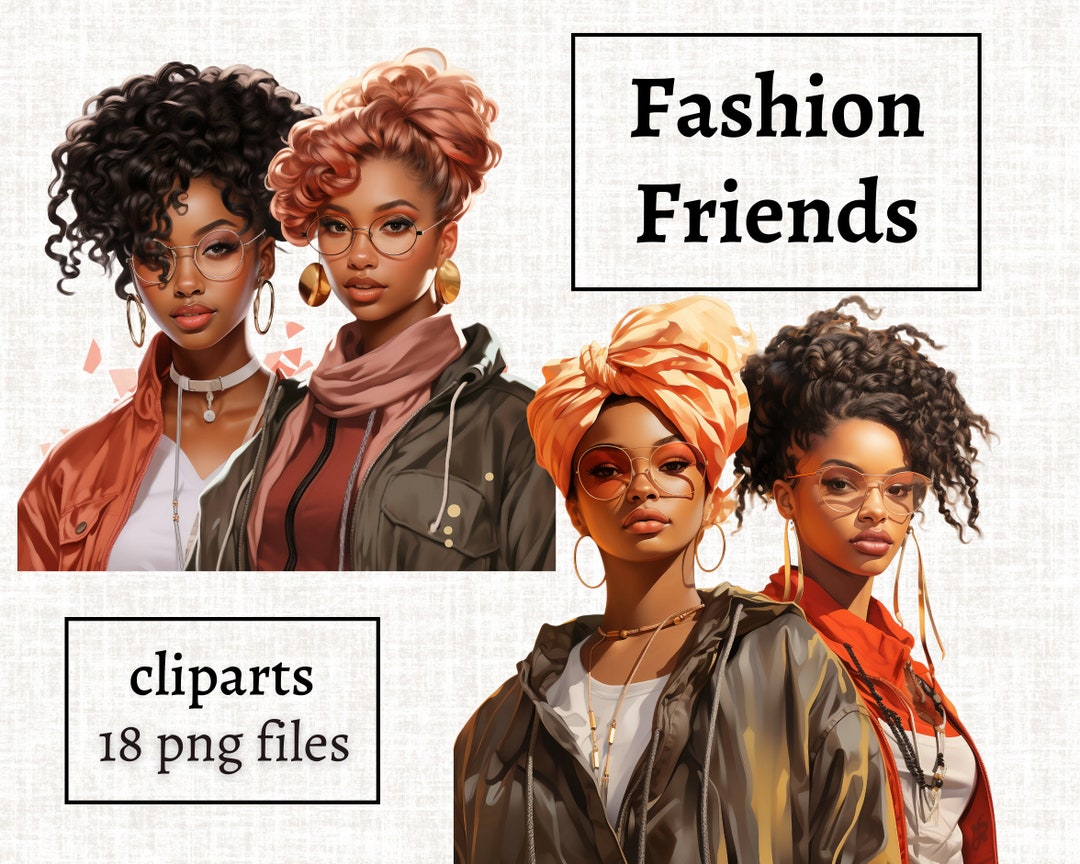Modern Friends Clipart Bundle, Best Friends Clipart, Soul Sisters ...