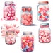 Love Jar Clipart Bundle, Watercolor Valentine Clipart Valentine Hearts ...