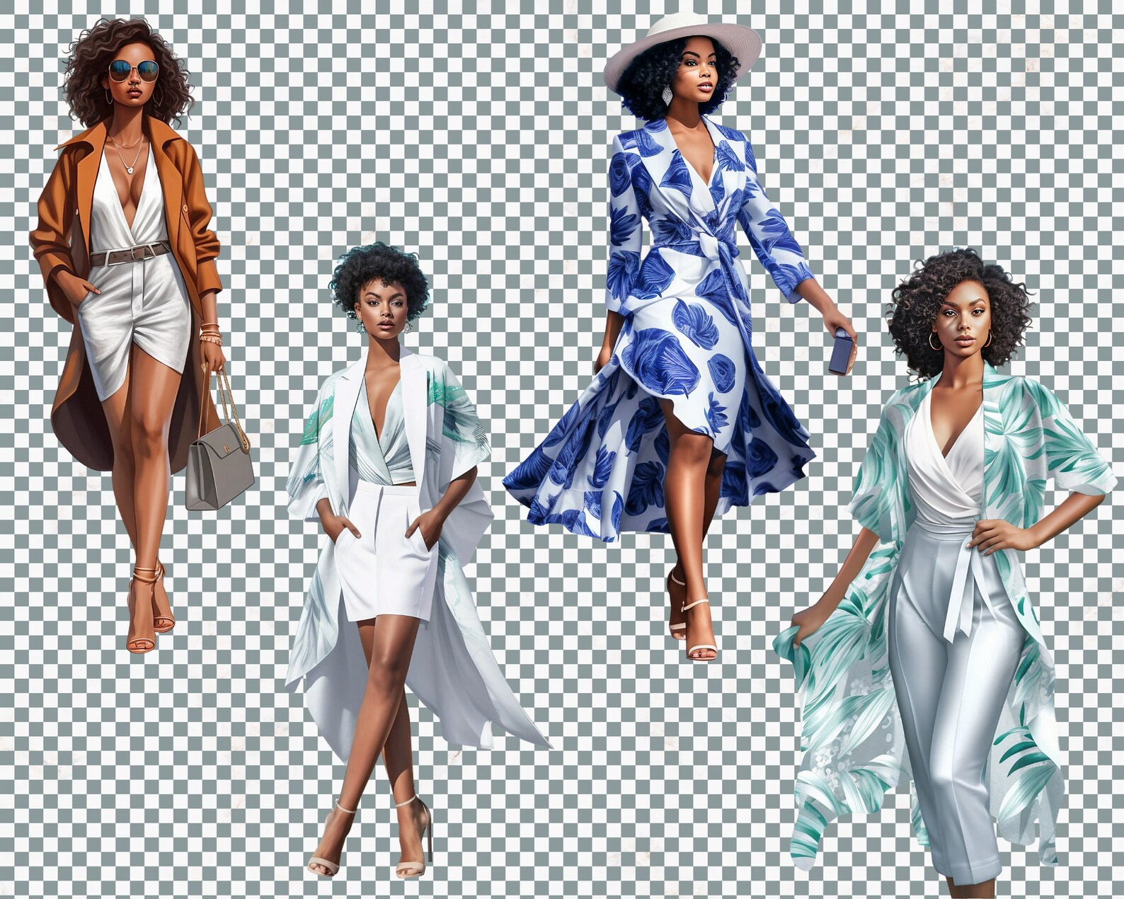 Black Beauty Clipart, African American Girl Clipart, Fashion Black Girl ...