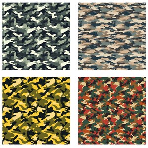 Military Camouflage Digital Papers Military Seamless Pattern Camouflage ...