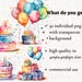 Birthday Clipart, Birthday Party Png, Balloons Clipart, Birthday Cake ...