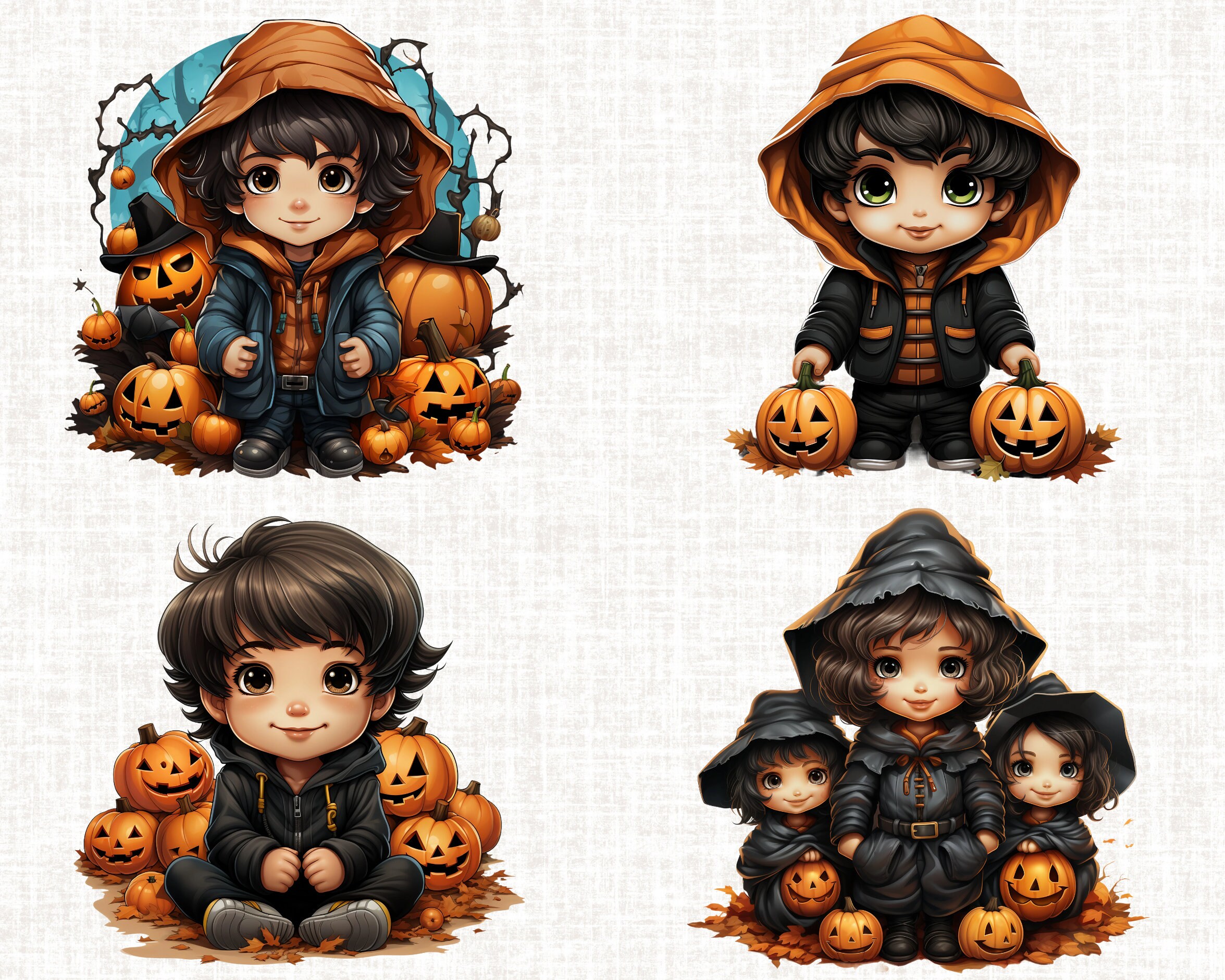 Trick or Treat Clipart Halloween Clipart Bundle Halloween - Etsy