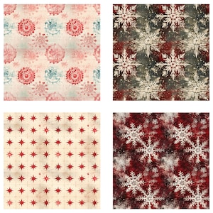 Christmas Paper, Shabby Christmas Patterns, Distressed Christmas ...