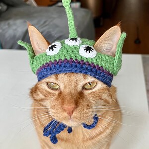 Alien Cat Costume, Toy Story Alien Cat Hat, Crochet UFO Cat Hat - Etsy