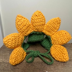 CROCHET PATTERN - Flower Cat Hat Crochet Pattern Digital PDF, Sunflower ...