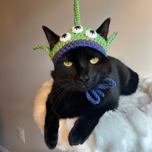 Alien Cat Costume, Toy Story Alien Cat Hat, Crochet UFO Cat Hat - Etsy