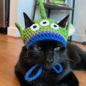 Alien Cat Costume, Toy Story Alien Cat Hat, Crochet UFO Cat Hat - Etsy