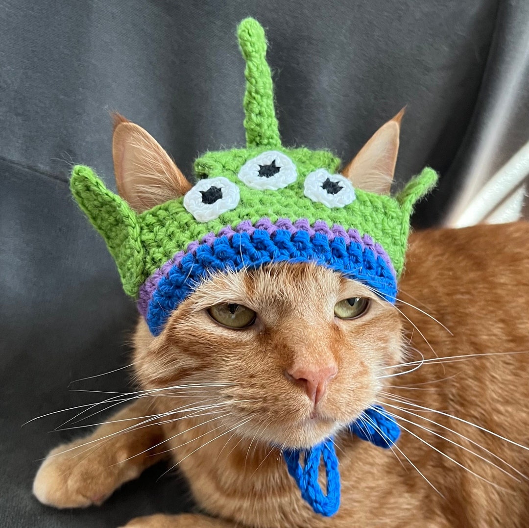 Alien Cat Costume, Toy Story Alien Cat Hat, Crochet UFO Cat Hat - Etsy