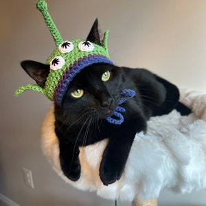 Alien Cat Costume, Toy Story Alien Cat Hat, Crochet UFO Cat Hat - Etsy