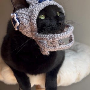 Crochet Football Helmet Cat Hat Pattern: Customizable PDF Digital ...