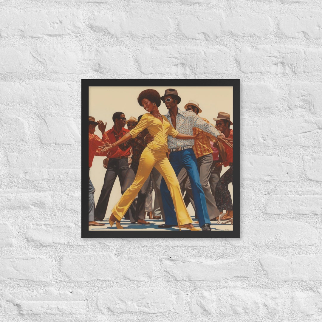 Soulful Couple Dancing in 1970s Soul Town Inspired by Barkley L ...