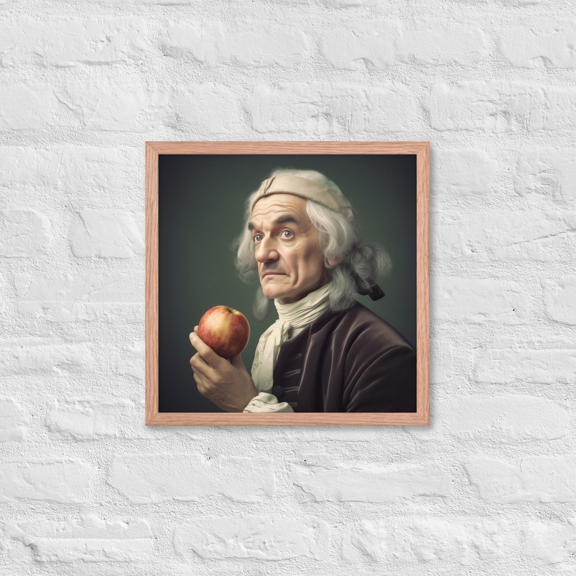 Sir Isaac Newton Poster Print Depicting the Famous Apple Moment in ...