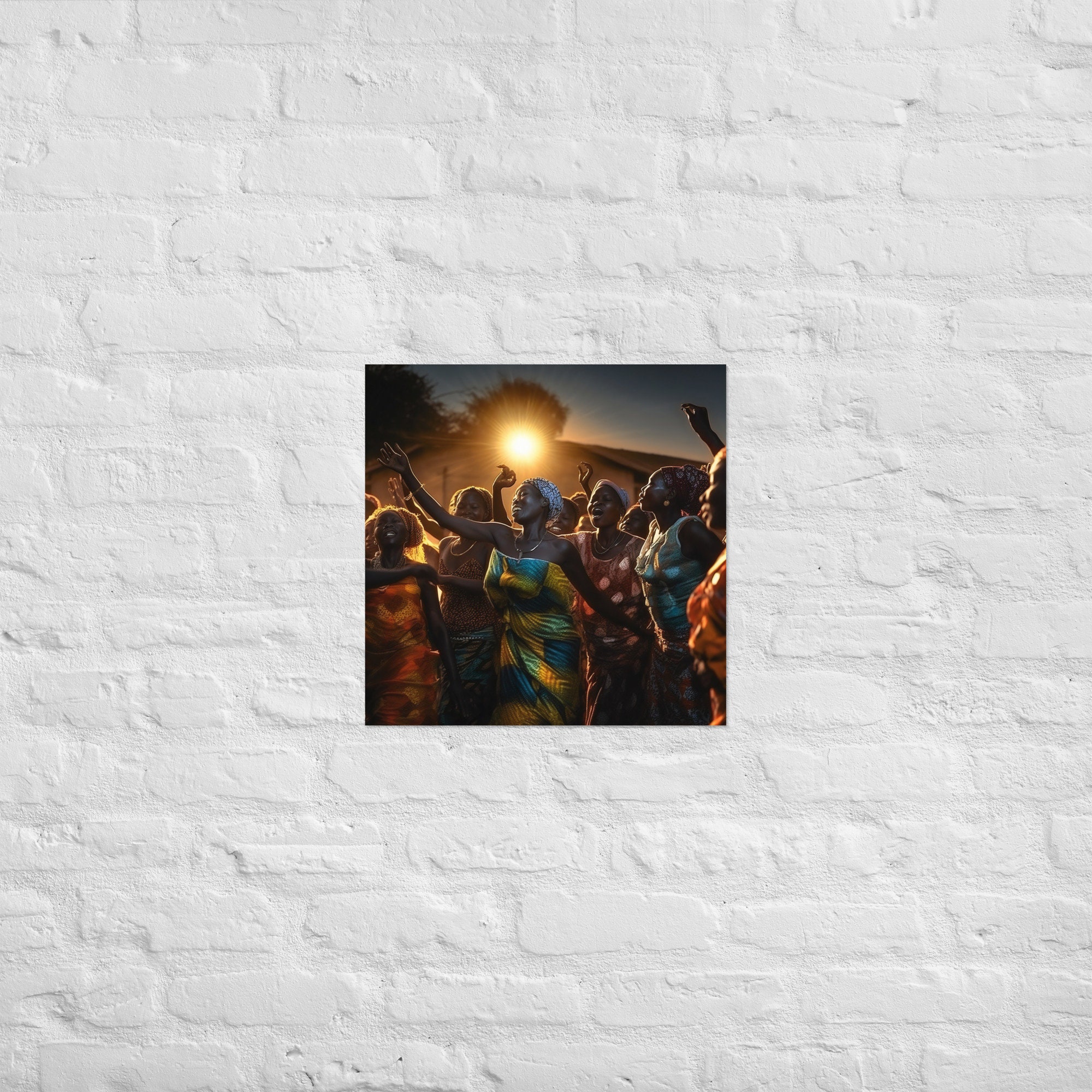 Mystical Moonlight African Village Women Dancing and Singing - Etsy