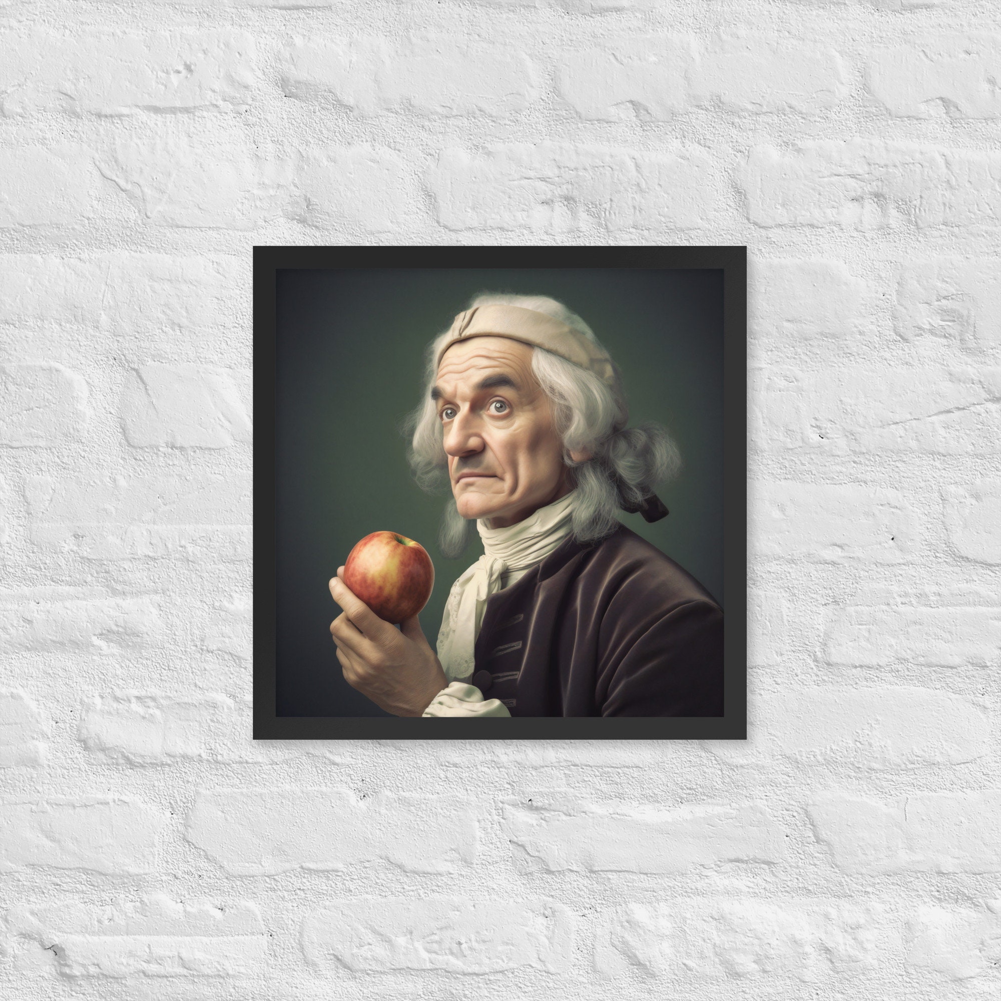 Sir Isaac Newton Poster Print Depicting the Famous Apple Moment in ...