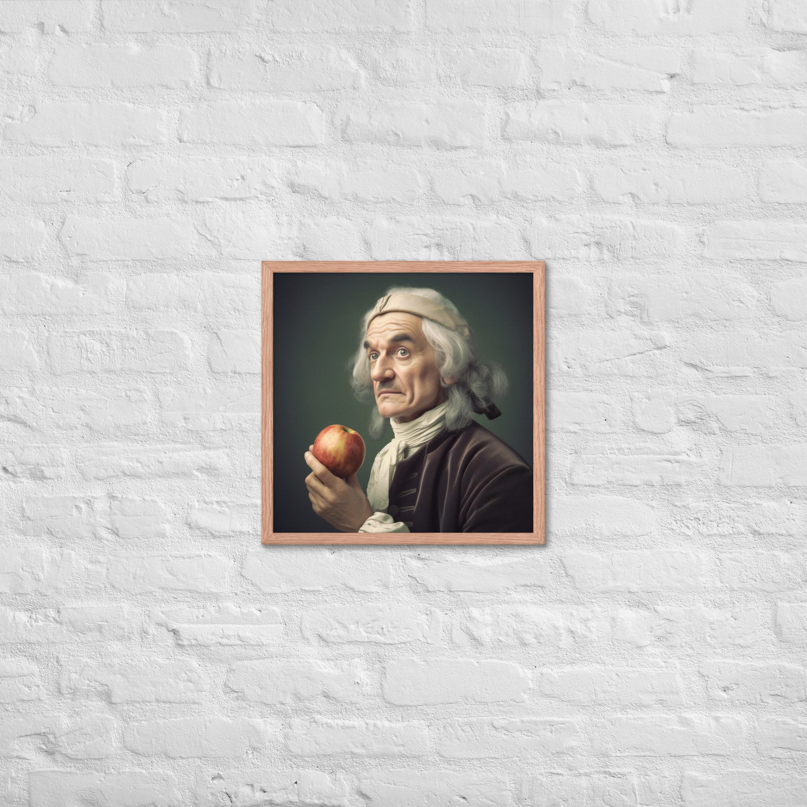 Sir Isaac Newton Poster Print Depicting the Famous Apple Moment in ...