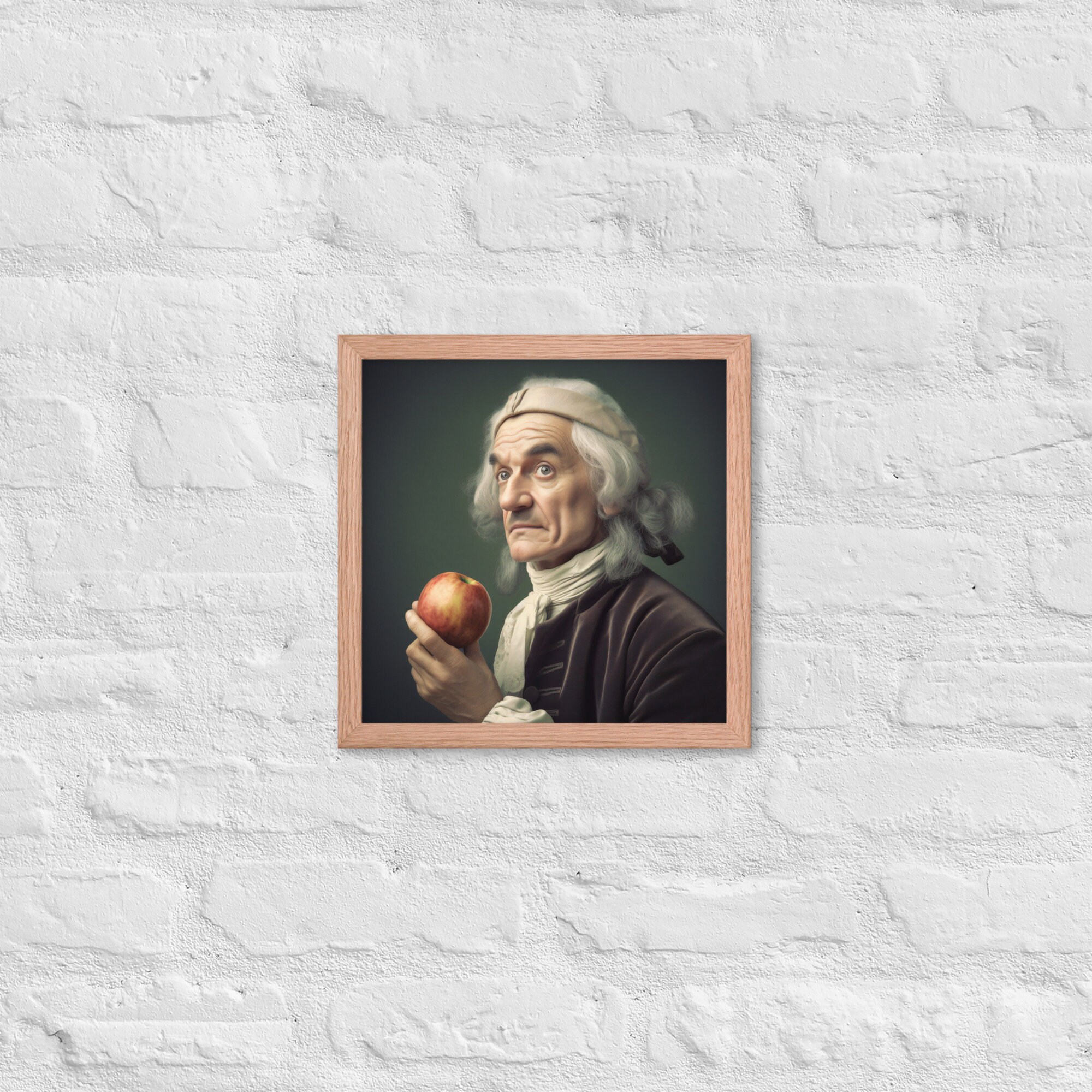 Sir Isaac Newton Poster Print Depicting the Famous Apple Moment in ...