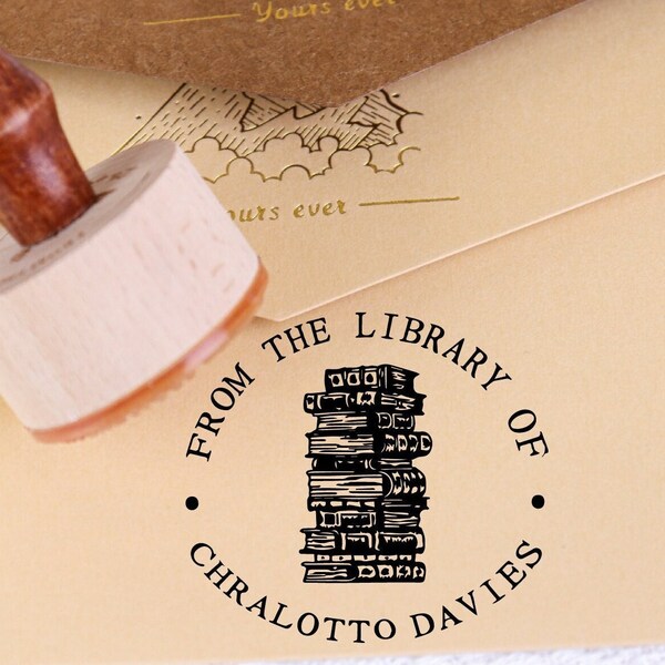Library Stamp - Etsy