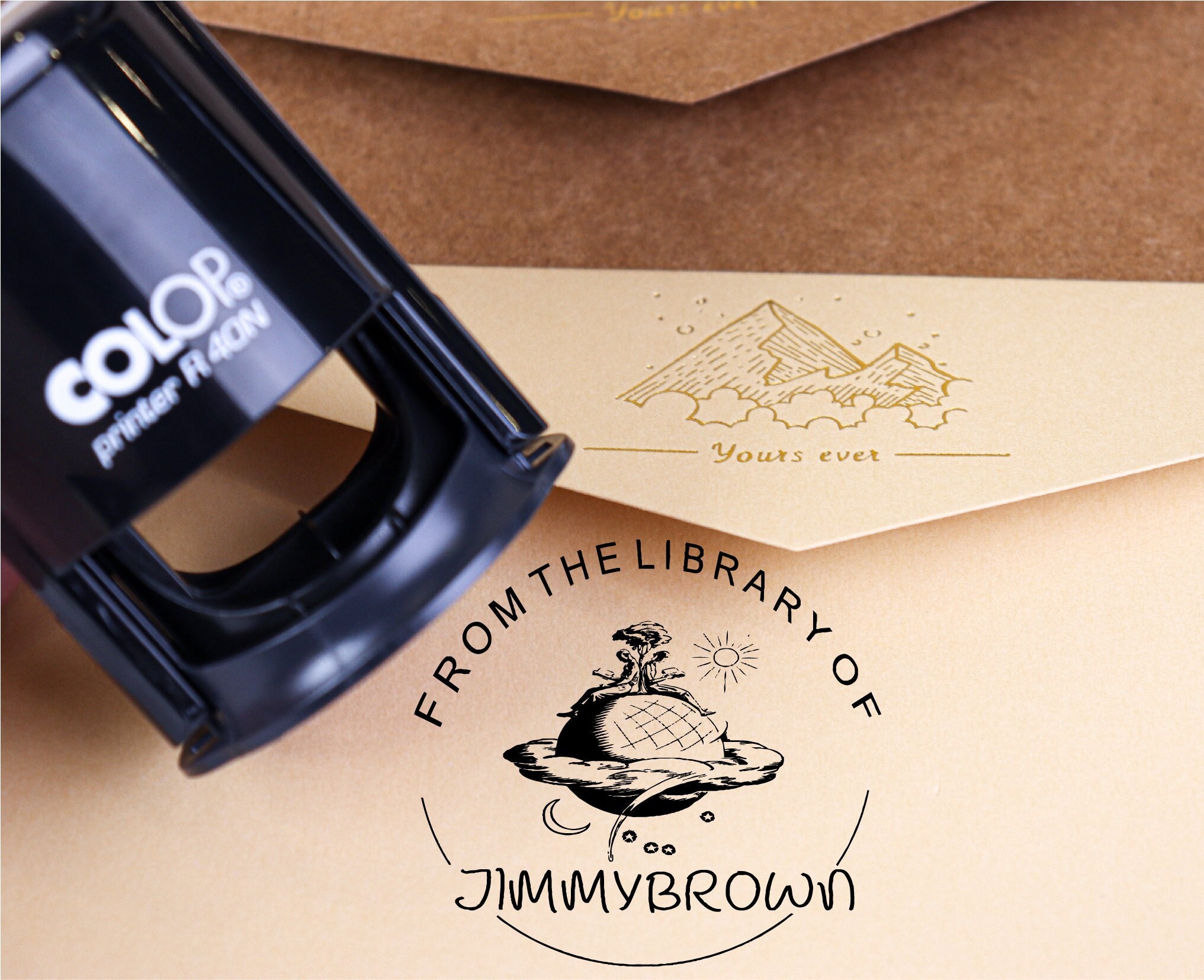 Personalized LIBRARY Stamp,custom Library Stamp, BOOK Stamp, Library of ...