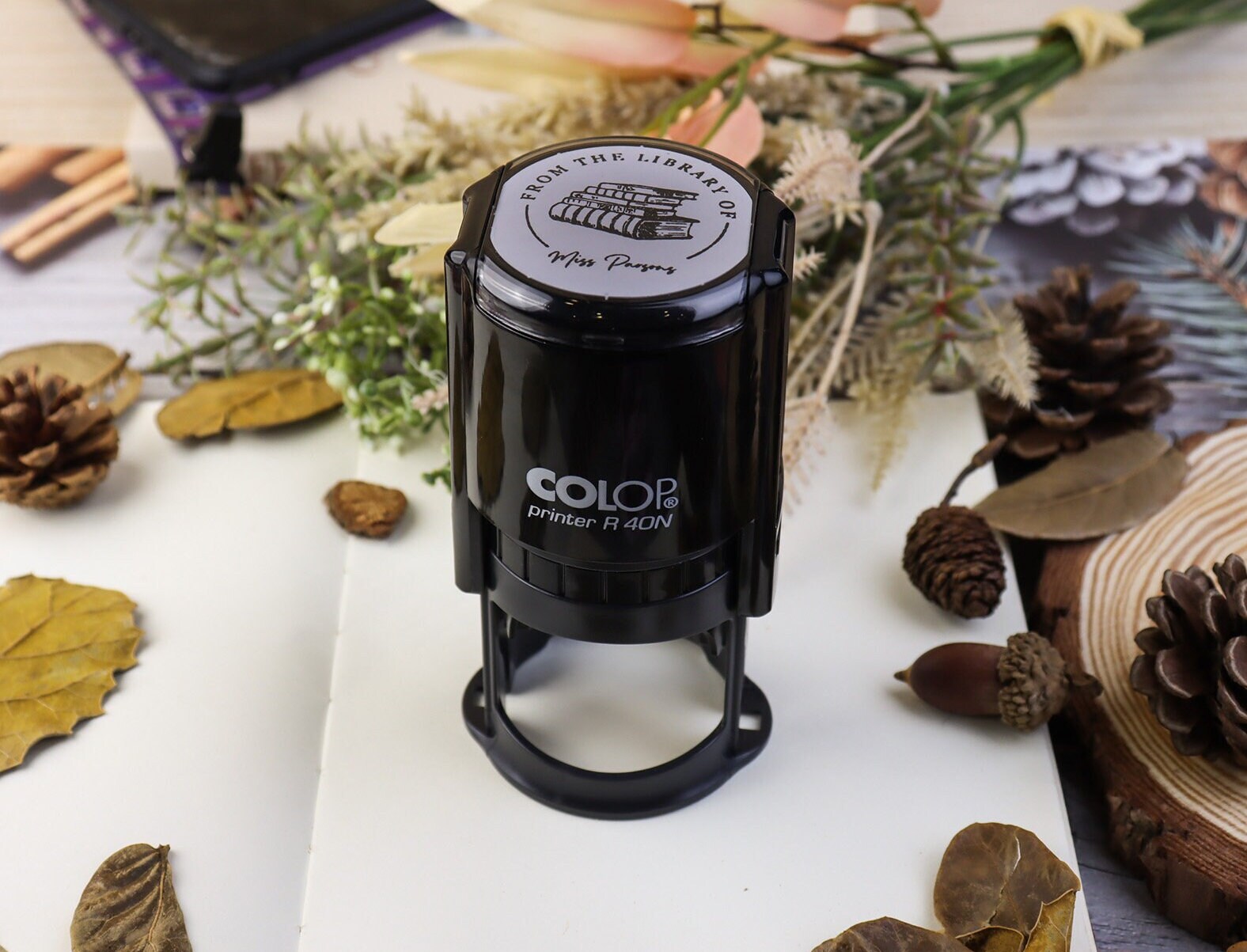 Personalized LIBRARY Stamp,custom Library Stamp, BOOK Stamp, Library of ...