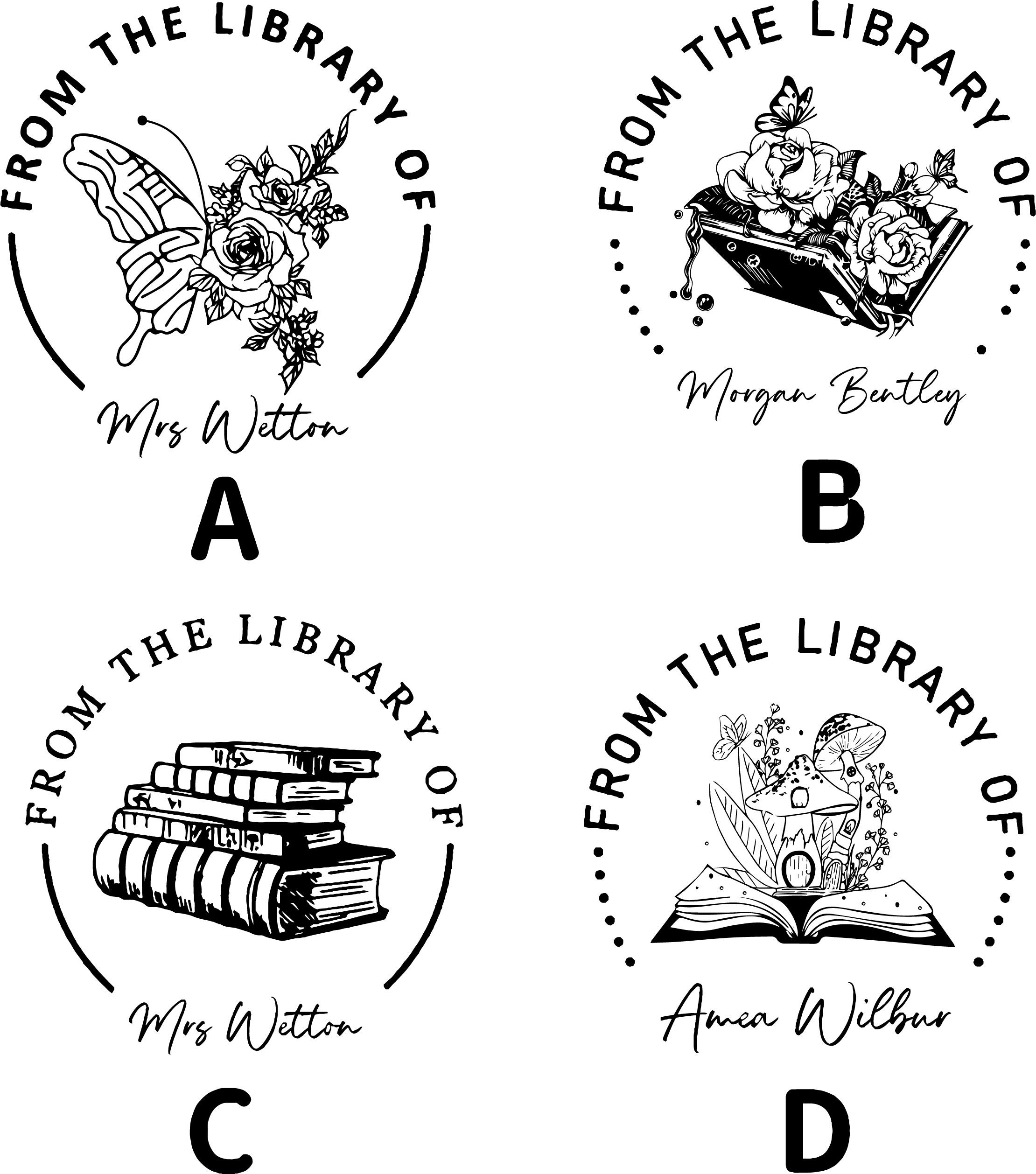 Personalized LIBRARY Stampcustom Library Stamp Best - Etsy