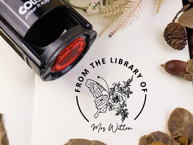 Personalized LIBRARY Stampcustom Library Stamp Best - Etsy