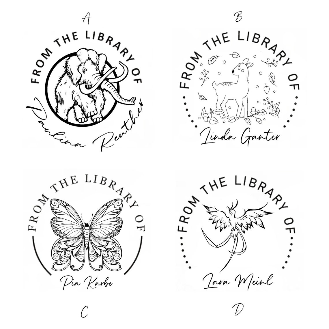 Personalized LIBRARY Stamp,custom Library Stamp, BOOK Stamp, Library of ...