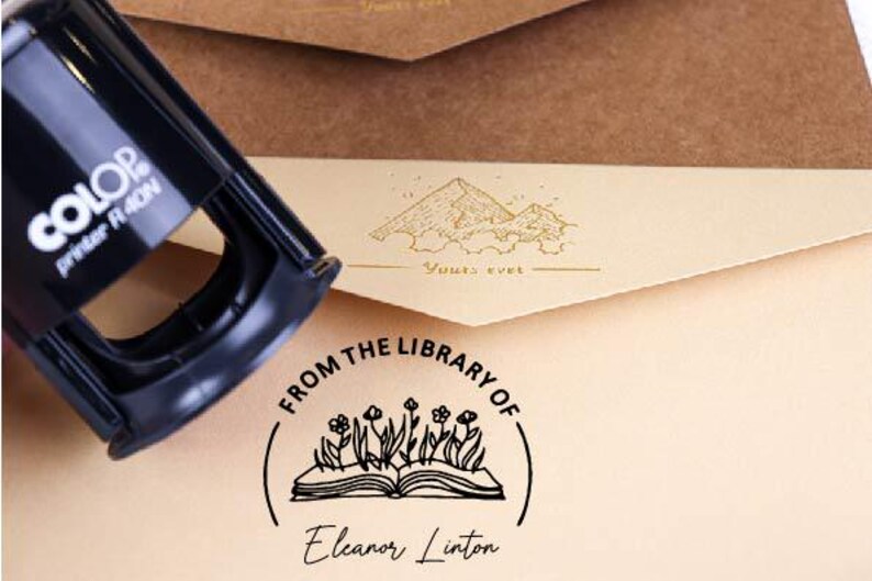Custom Library Stamp,library STAMP, BOOK Stamp, Library of Stamp, From ...