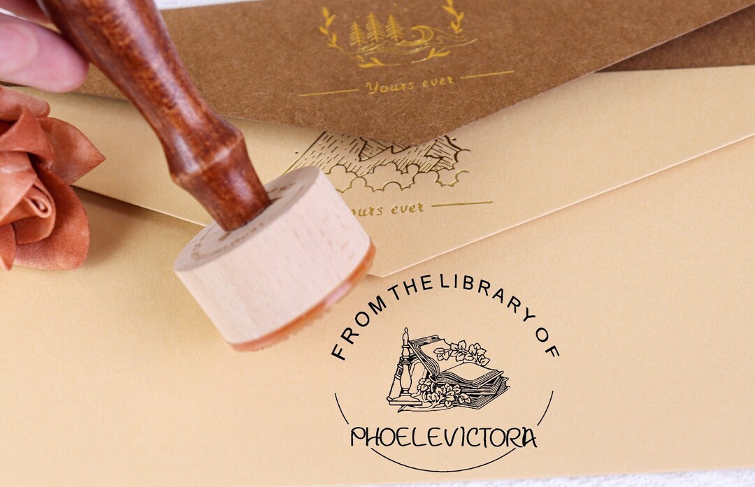 Personalized LIBRARY Stamp,custom Library Stamp, BOOK Stamp, Library of ...