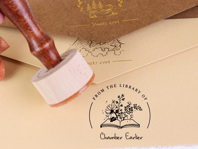 Custom Library Stamp,library STAMP, BOOK Stamp, Library of Stamp, From ...
