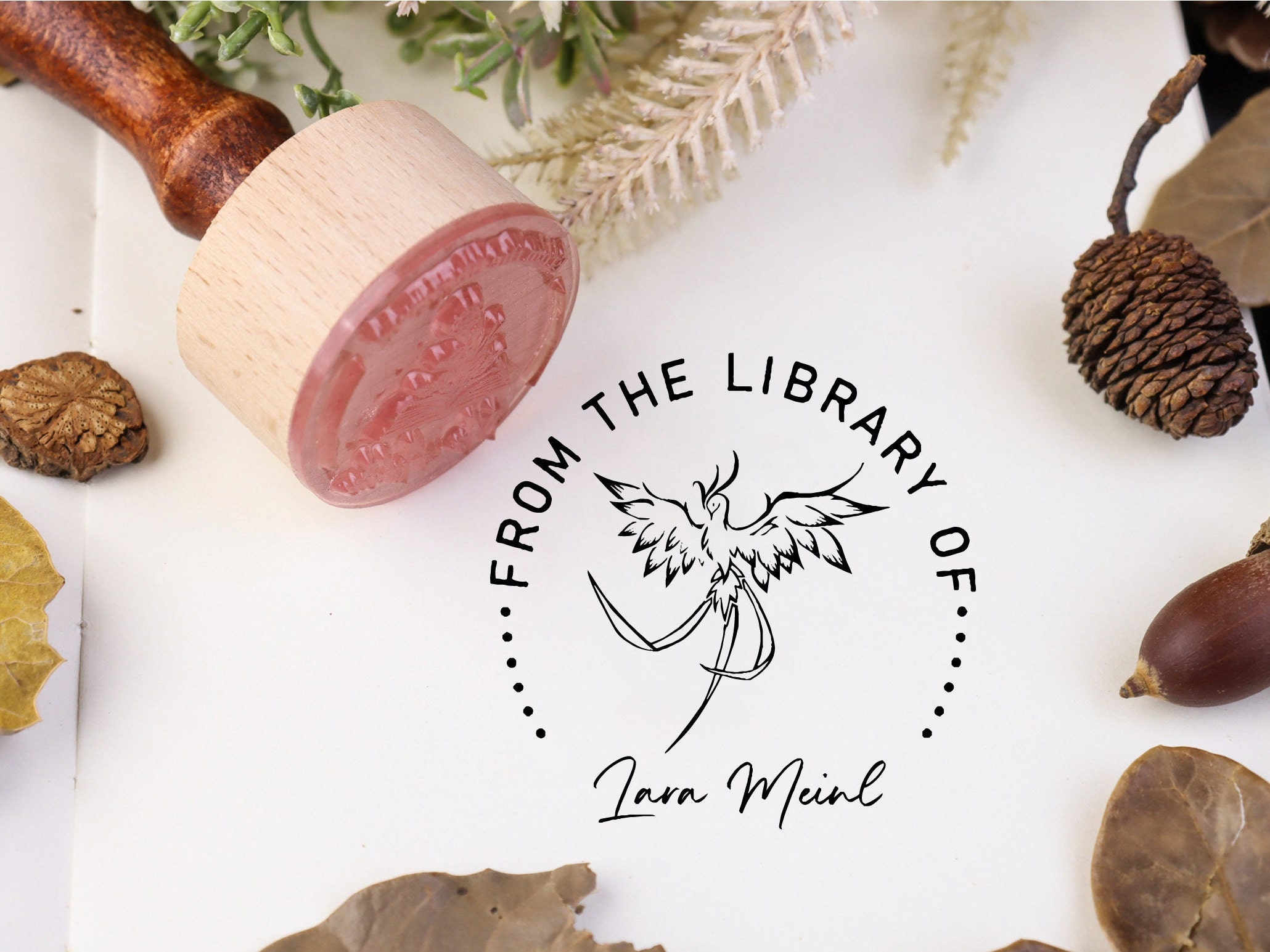 Personalized LIBRARY Stamp,custom Library Stamp, BOOK Stamp, Library of ...