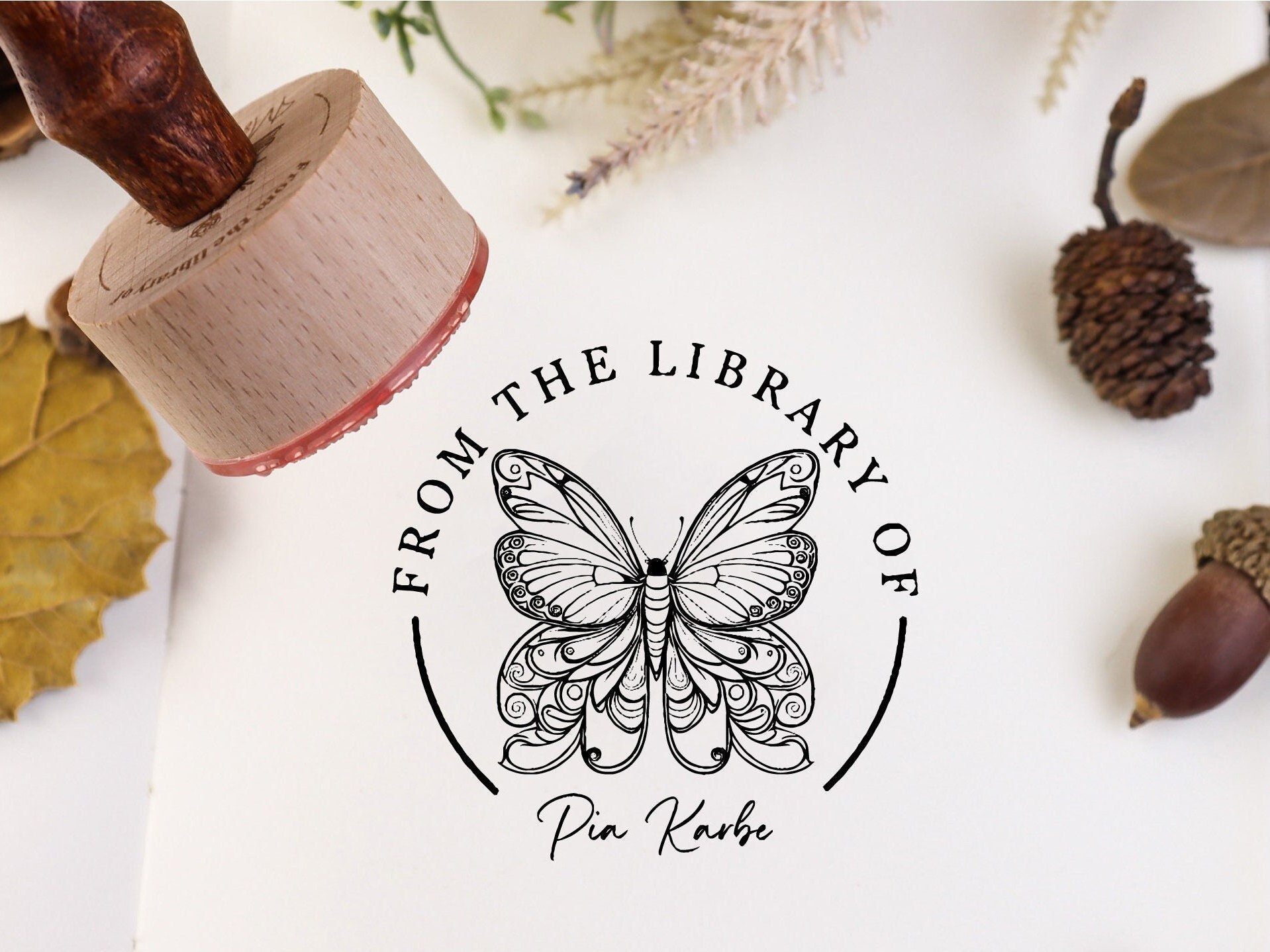 Personalized LIBRARY Stamp,custom Library Stamp, BOOK Stamp, Library of ...