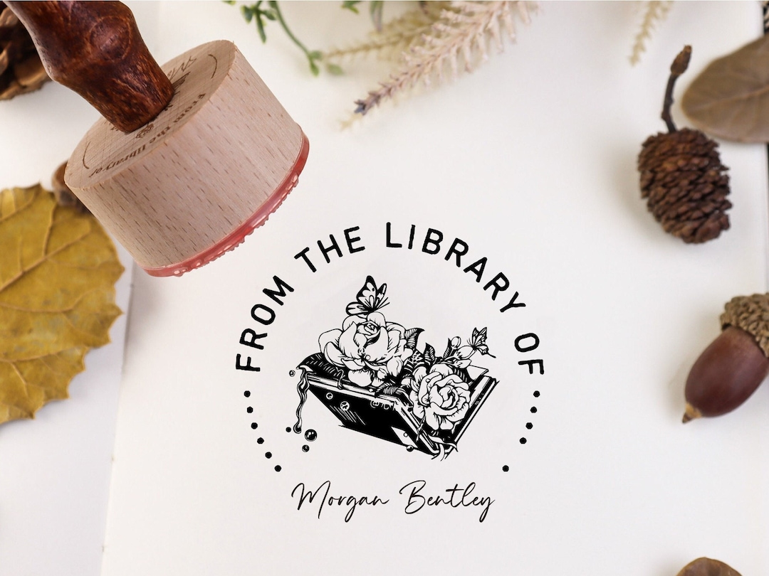 Personalized LIBRARY Stamp,custom Library Stamp, Best Gift,book Stamp ...