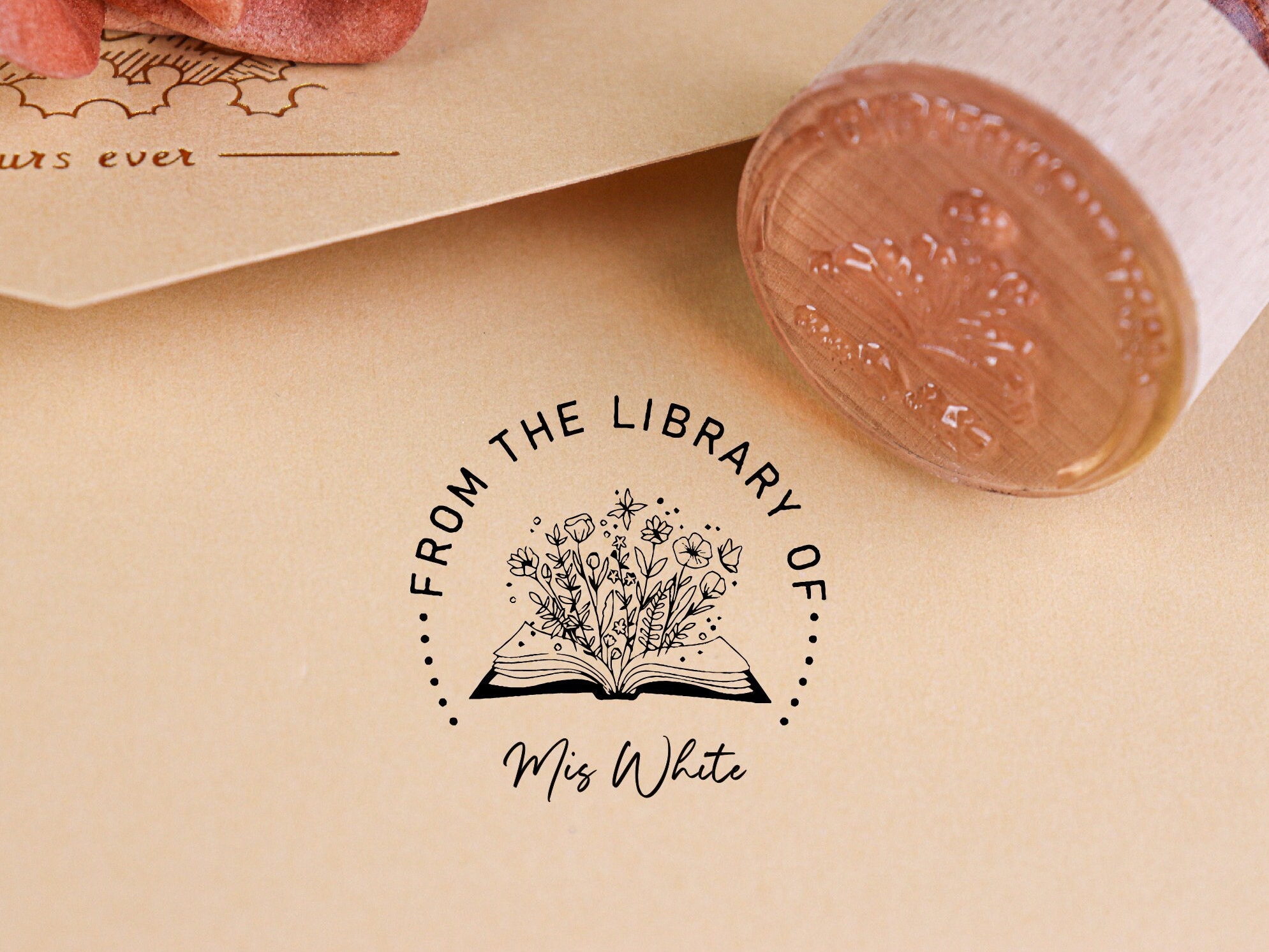 Custom Library Stamp,library STAMP, BOOK Stamp, Library of Stamp, From ...