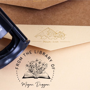 Custom Library Stamp,library STAMP, BOOK Stamp, Library of Stamp, From ...