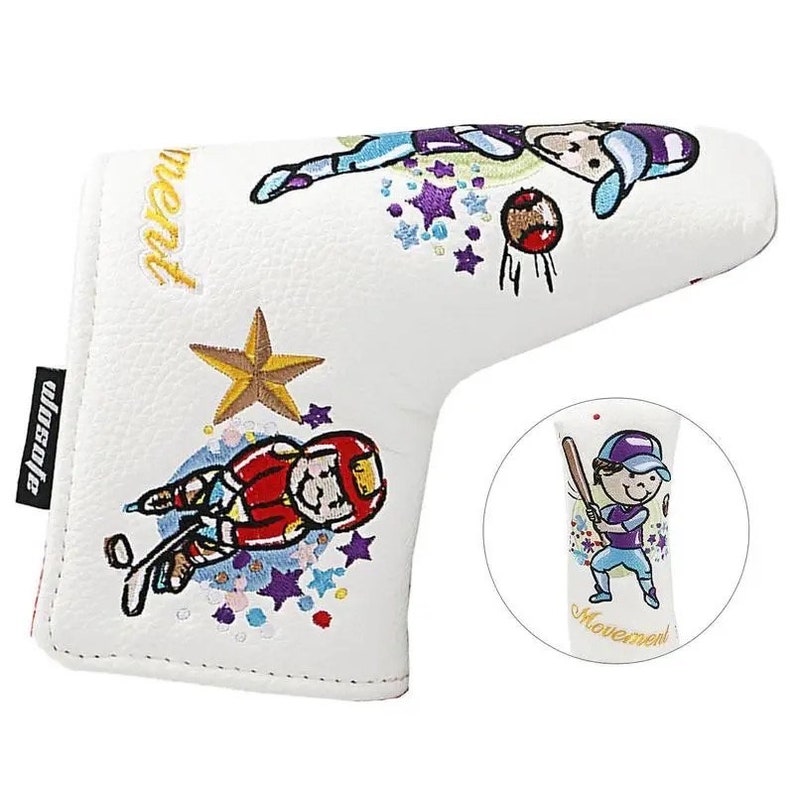 Custom Golf Putter Headcover - Leather Blade Cover - Baseball Golf ...