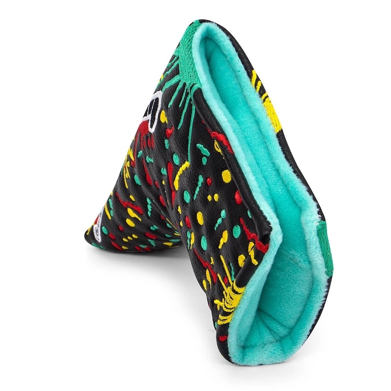 Golf Putter Headcover - Leather Blade Cover - Paint Splatter Golf Cover ...