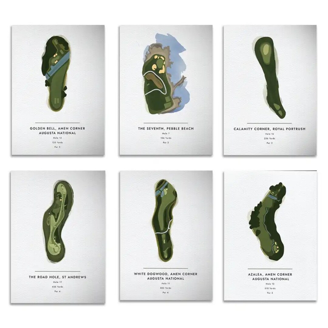 Canvas Golf Wall Art Famous Golf Holes Custom Golf Painting - Etsy