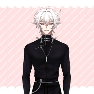 Male Vtuber Model | Waist Up/live2d Rigged, Vtube Studio Ready ...