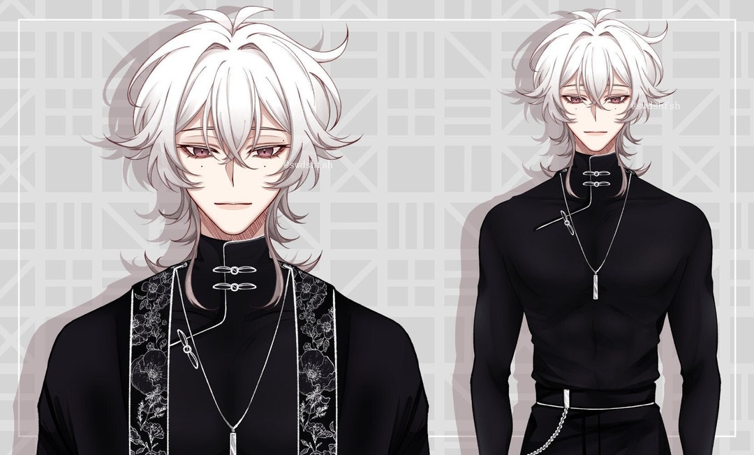 Modelo Vtuber masculino / Cintura arriba/Live2D Rigged, Vtube Studio ...