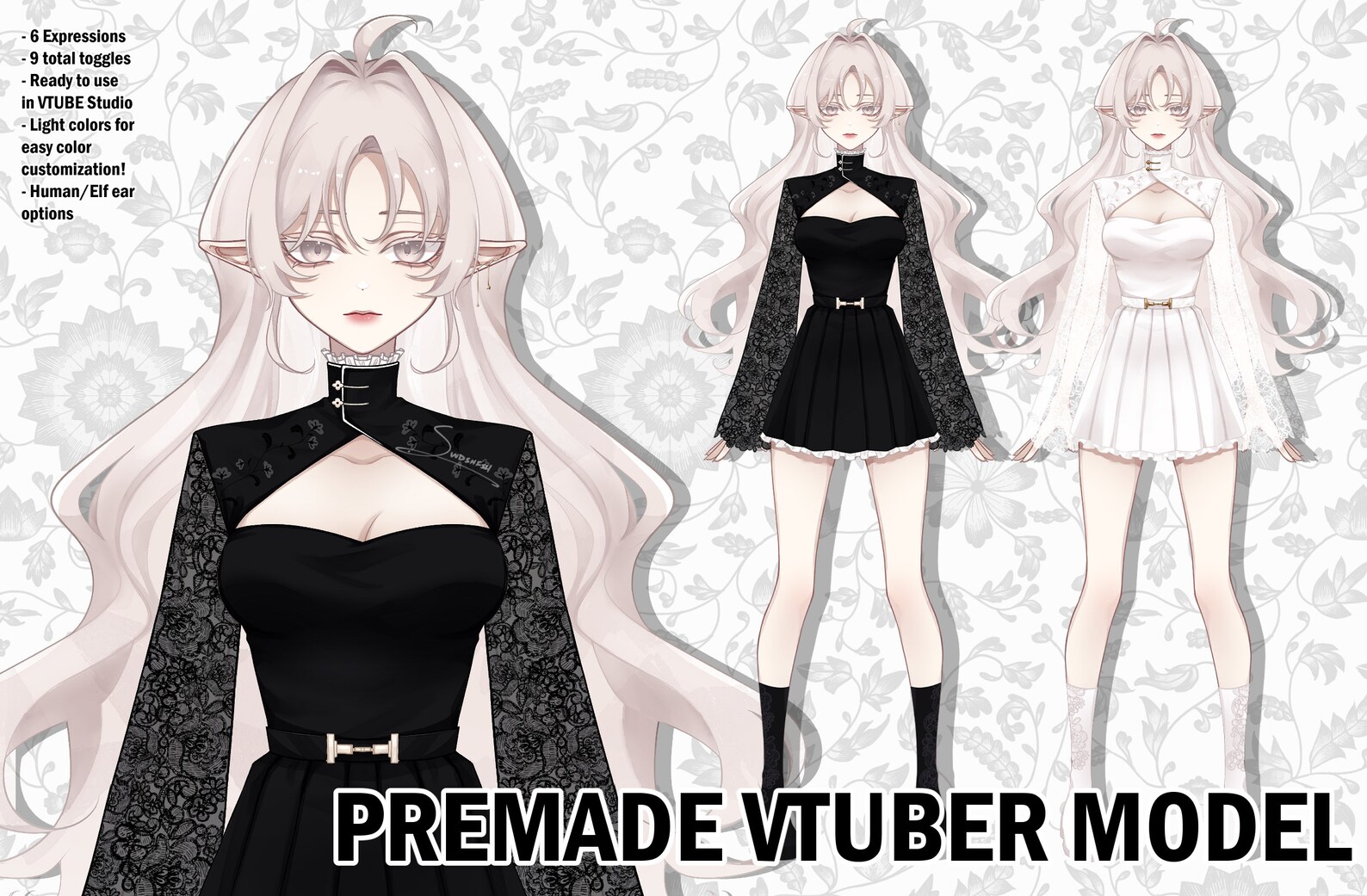 Female Vtuber Model Live2d Rigged Vtube Studio Ready Color - Etsy Canada