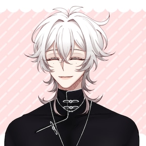 Male Vtuber Model | Waist Up/live2d Rigged, Vtube Studio Ready ...