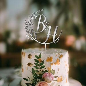Boho Wedding Cake Topper, Lovers Personalized Wedding Cake Topper, Boho ...