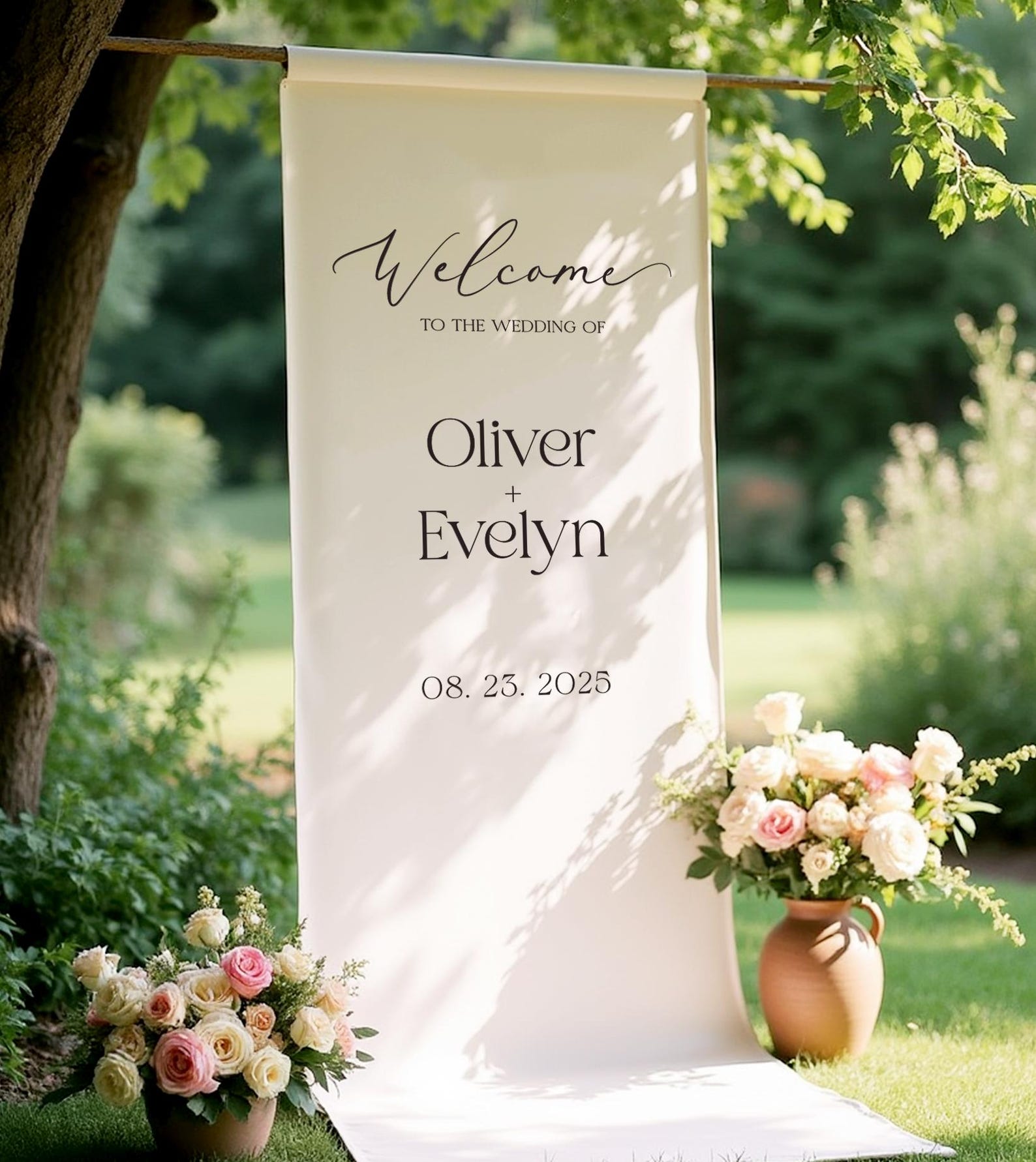Fabric Wedding Welcome Sign, Personalised Wedding Welcome Sign, Fabric ...