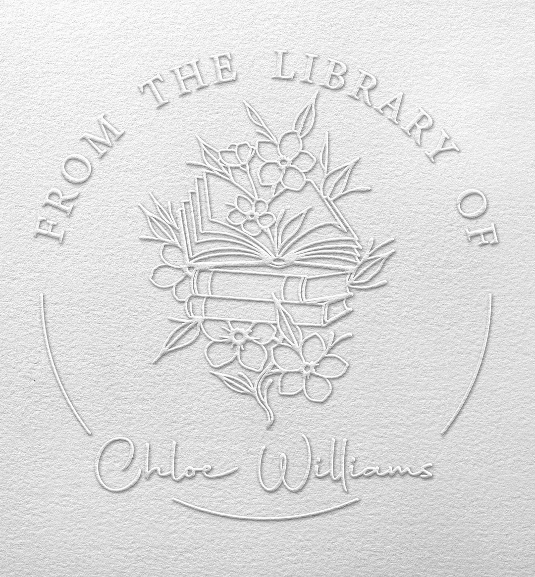 Custom Book Embosse,personalized Ex Libris Book Embosser,chrsmars Gift ...