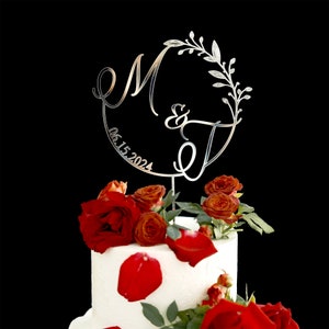 Custom Initial Wedding Cake Toppers, Gold Cake Topper for Wedding ...