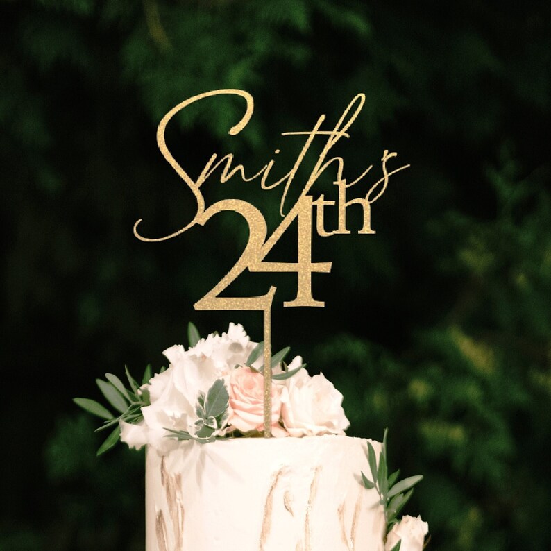 Cake Toppers Are Birthday Personalised, Gold Cake Toppers for Wedding ...